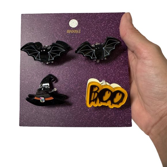 Accessories | Spooky Halloween Hair Clips Bats Witch Hat Boo Vampire ...
